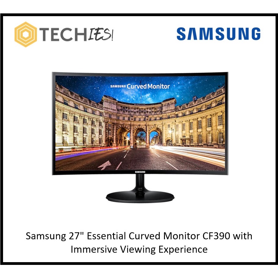 Samsung 27" Essential Curved Monitor CF390 with Immersive Viewing ...