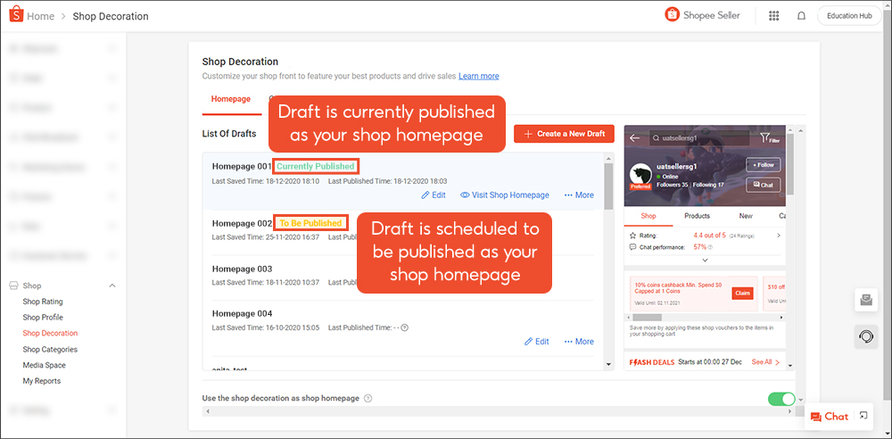 Using Premium Shop Decoration | SG Seller Education [Shopee]