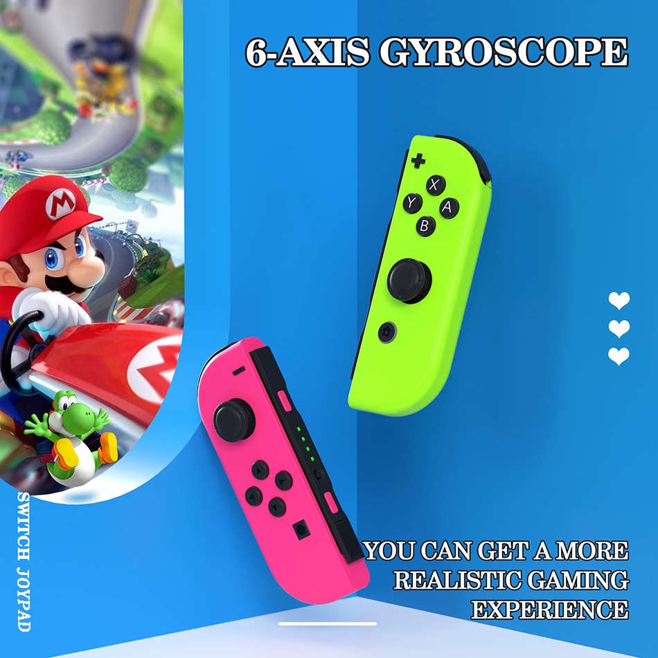 Wireless Control Joycon Gamepad For Nintendo Switch Oled Controllers With Straps Dual Vibration 5049