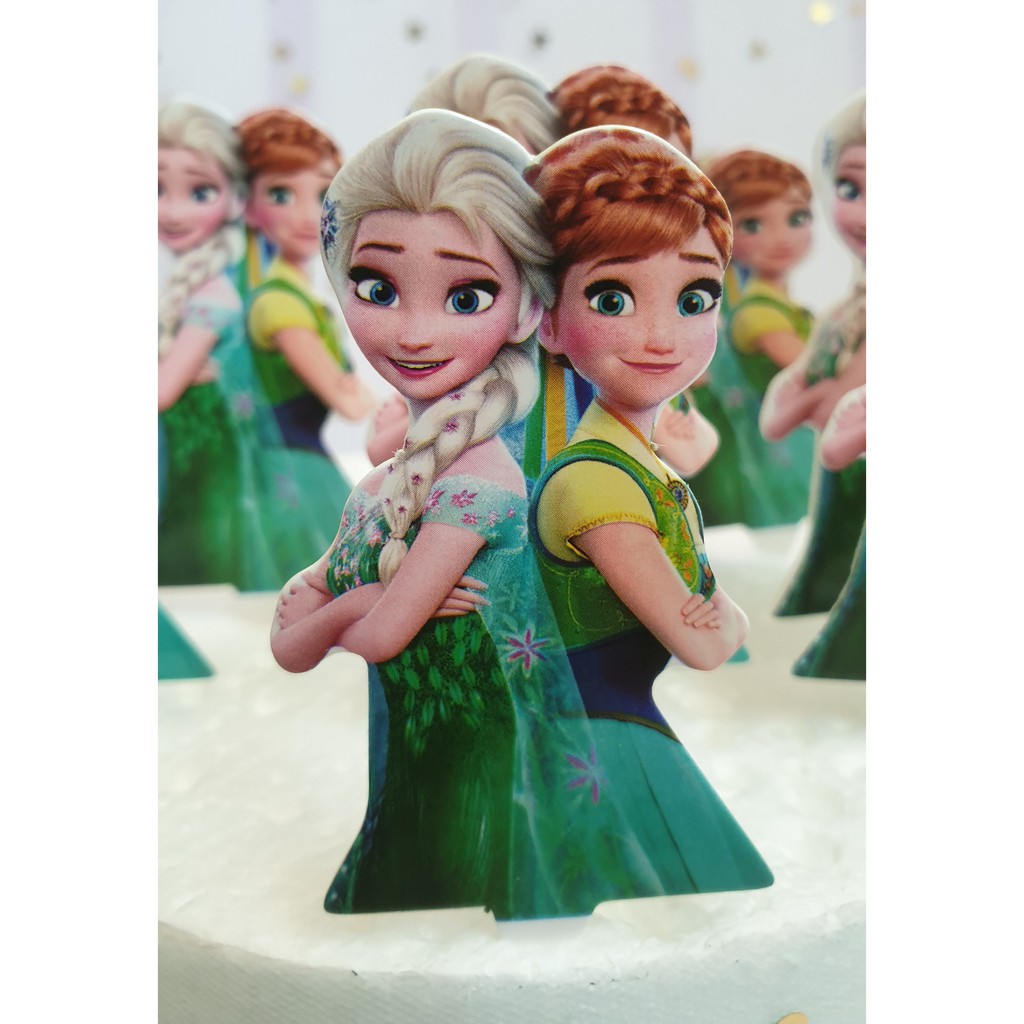 Princess Elsa and Anna Cupcake Toppers|Cake Decoration|Baking|Cake ...