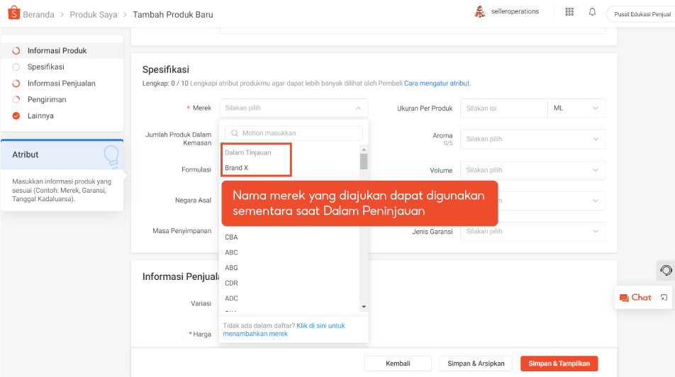 Menambahkan Merek Produk Anda ke Database Shopee | Pusat Edukasi ...