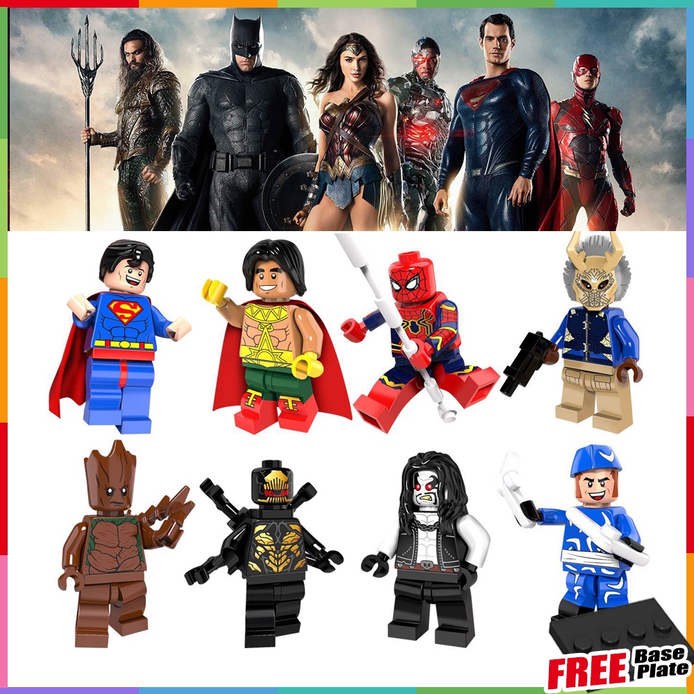 DC Super Heros Minifigures Superman Aquaman Justice League Marvel ...