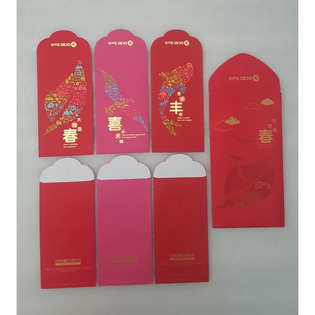 OCBC Bank Red Packets Ang Pow Hong Bao | Shopee Singapore
