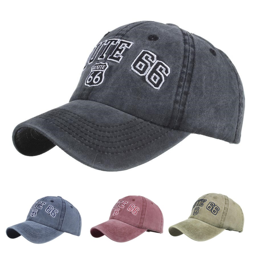 Route 66 Embroidered Baseball Cap USA Fashion Men and Women Sports ...
