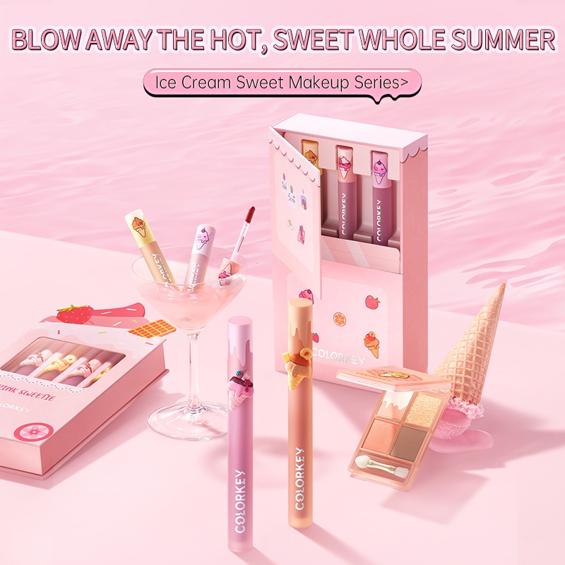 Colorkey 4 Colors Eyeshadow Palette Sweet Summer Matte Shimmer Highly ...