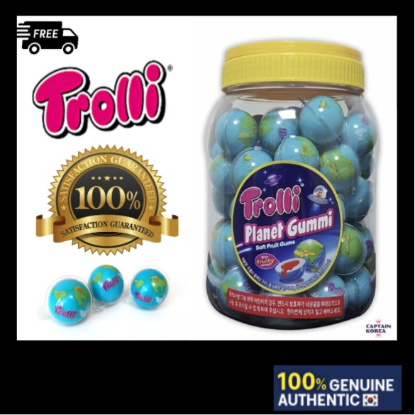 Planet Gummi 5 pieces Earth Gummy Trolley trolli Globe Jelly earth ...