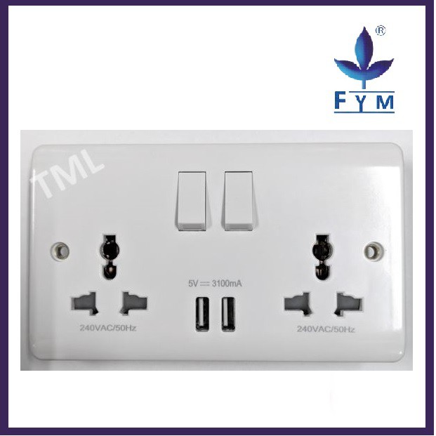 [SG Local Seller] FYM Wall Power Socket Outlet with USB Port Single ...