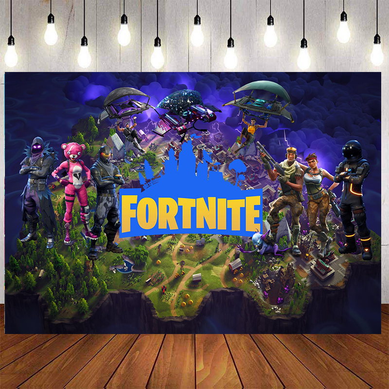 Fortnite Backdrop For Photography Baby Shower Kids Game Background ...