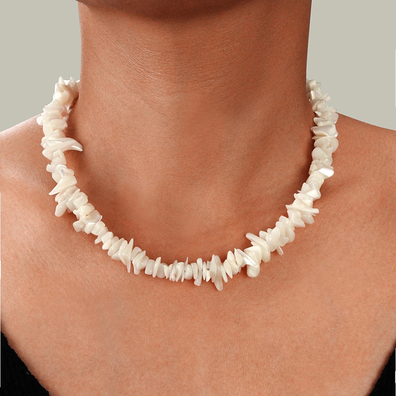 Puka Shell Necklace for Women Men Boho Tropical Hawaiian Beach Puka ...