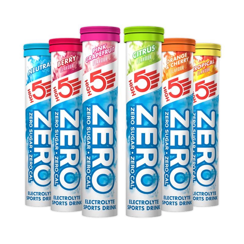 HIGH5 ZERO Electrolyte Drink 4 Tubes x 20 Tabs (Select Flavour ...