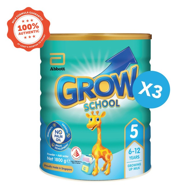 [Bundle of 3] GROW Growing Up Milk for Kids - School Stage 5 (6 - 12 ...