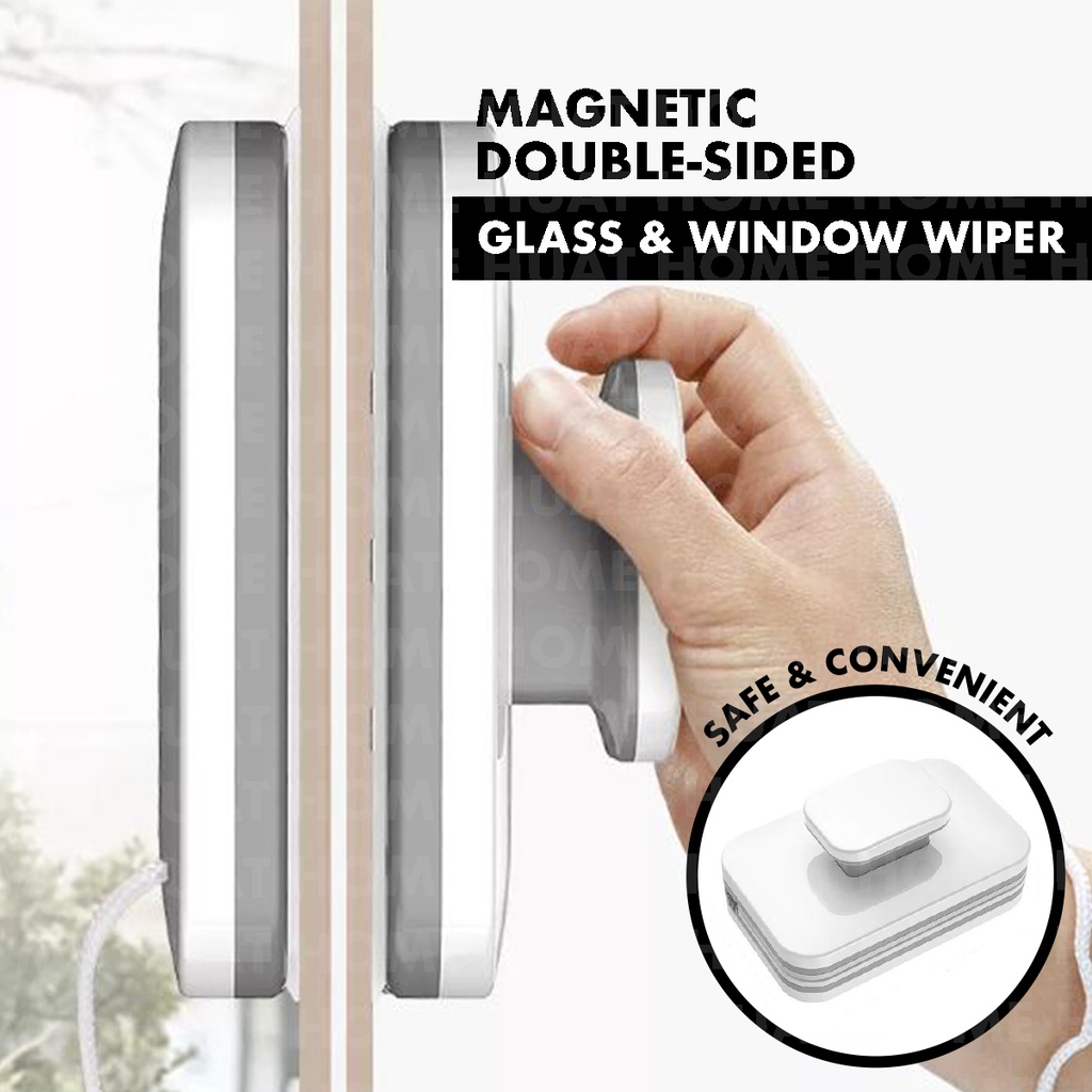 Magnetic Window Cleaner | Magnetic Glass Wiper | Double Sided | Glass ...