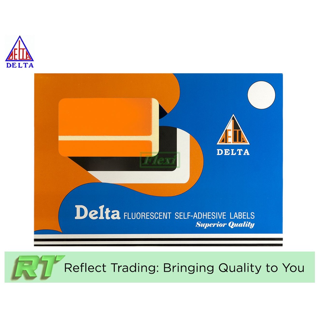 Delta Label - Rectangular Fluorescent Sticker Labels - 40 x 100mm ...