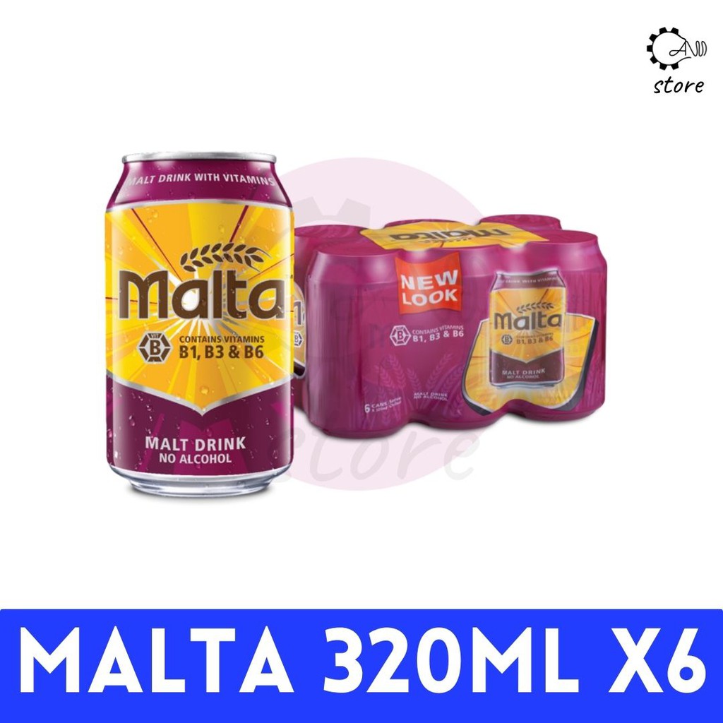 MALTA / Can / 320mL x 6 / Energy Drink / Malt / Drink | Shopee Singapore