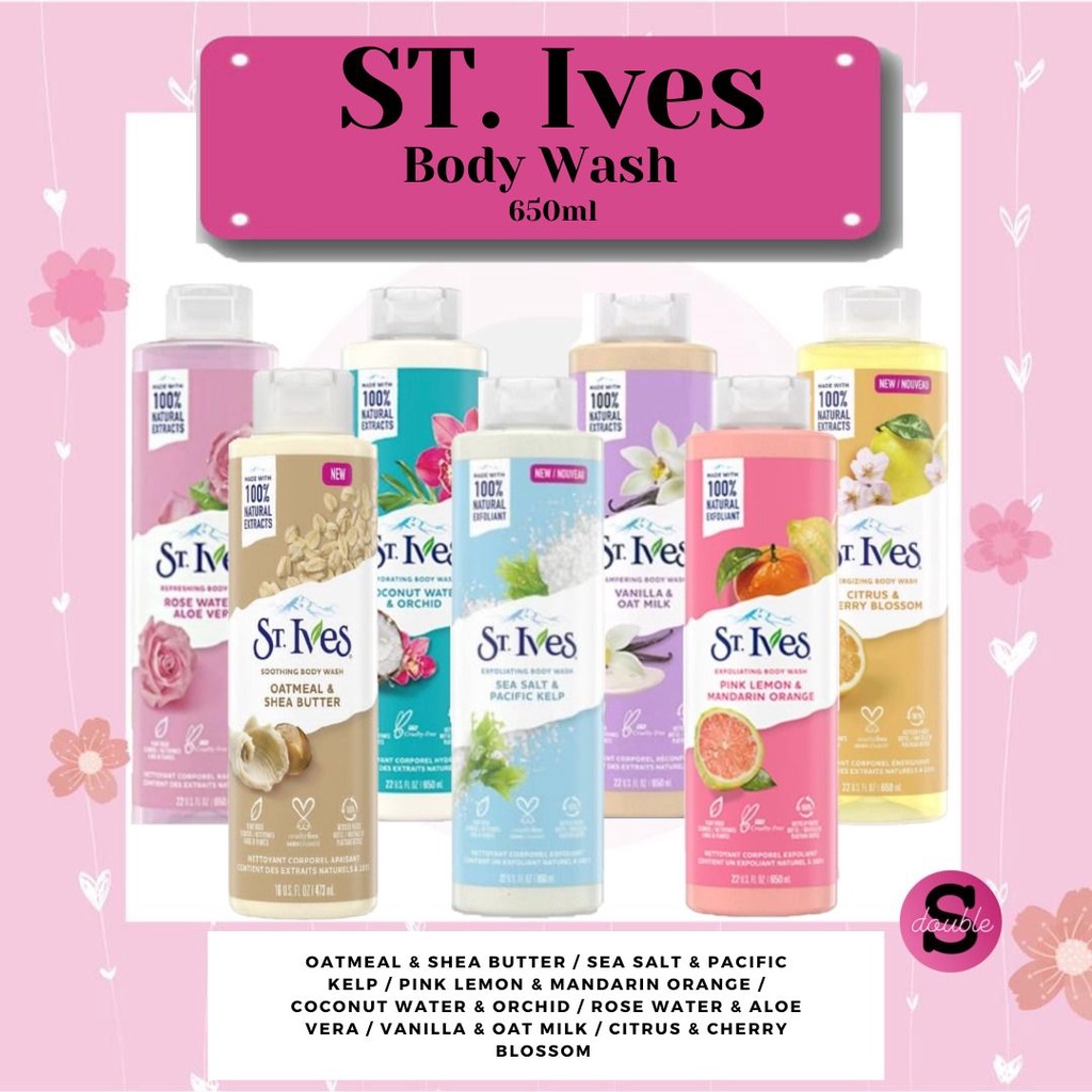ST IVES Body Wash 650ml mix and match | Shopee Singapore