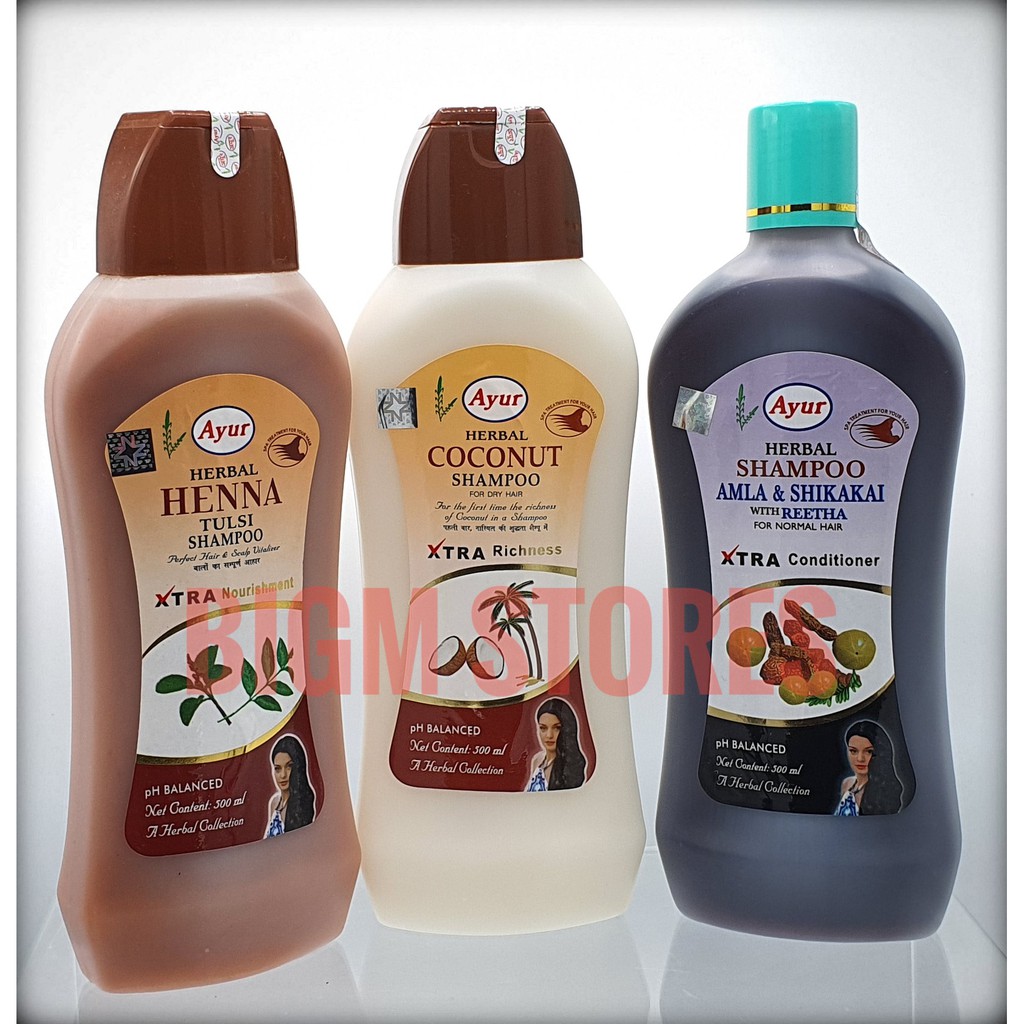 [Shop Malaysia] Ayur Herbal Shampoo 500ml (Amla & Shikakai, Henna and ...