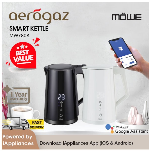 Aerogaz/Mowe Smart Kettle with temperature control / iAppliance app ...