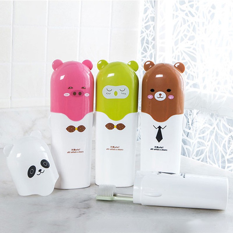 Cute Animal Toothpaste Toothbrush Holder Travel Toothbrush Cap Storage ...