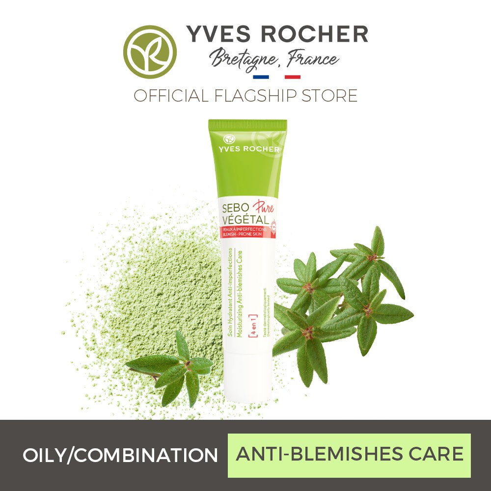 Yves Rocher Sebo Vegetal Pure Moisturizing Anti-Blemish Care 40ML ...