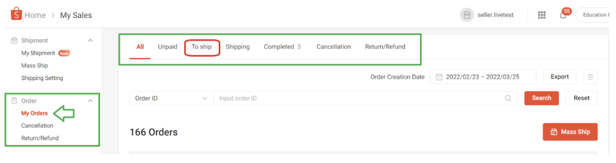 Checking Order Status Prior to Pickup | Shopee PH Seller Education Hub