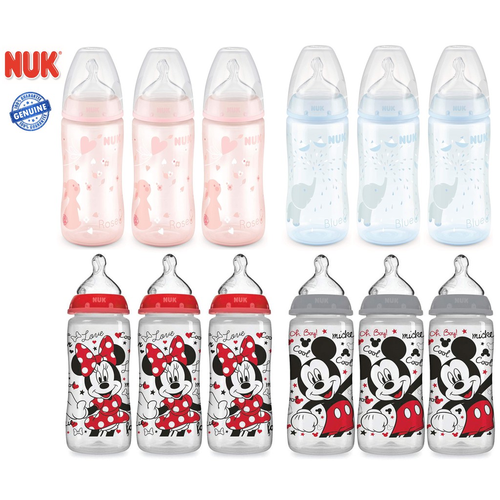 Original NUK Bottle Smooth Flow Anti-Colic 300ml X 3 bottles ( Made in ...