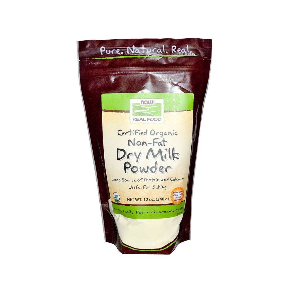 Now Foods, Real Food, Certified Organic Non-Fat Dry Milk Powder (340g ... Now Foods, Real Food, Certified Organic Non-Fat Dry Milk Powder (340g ...