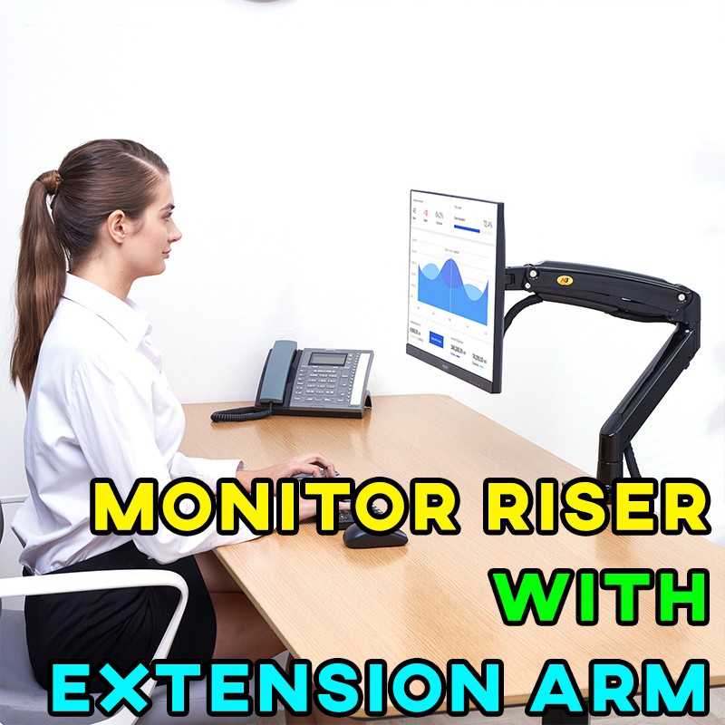 Lovehouse Arm Monitor Riser with Extension Single Screen | Shopee Singapore