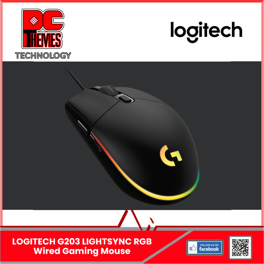 LOGITECH G203 LIGHTSYNC RGB Wired Gaming Mouse | Shopee Singapore