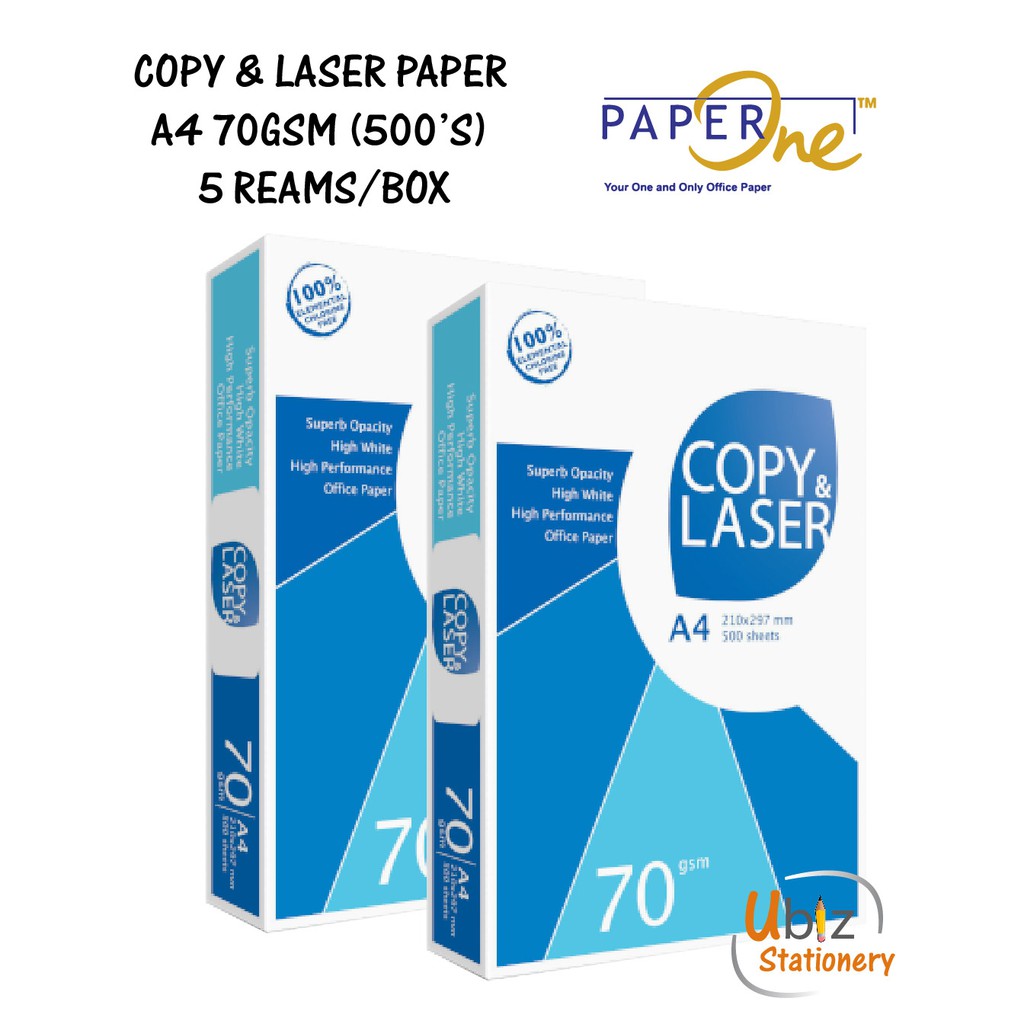 Copy & Laser A4 Copier Paper 70gsm 500 sheets (5reams/box) | Shopee ...