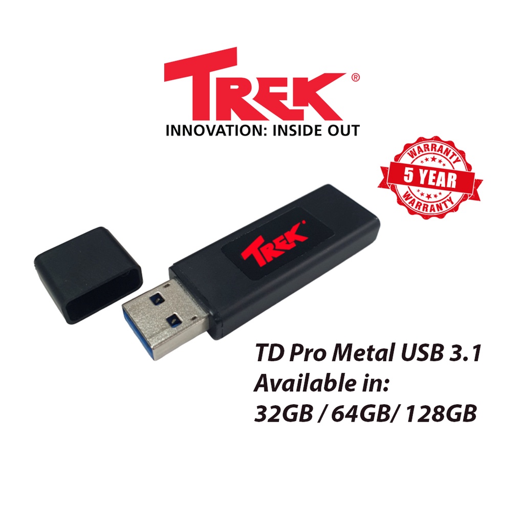 TREK USB 3.1 High Speed Thumbdrive™ TD Pro Metal Flash Drive - 32GB ...