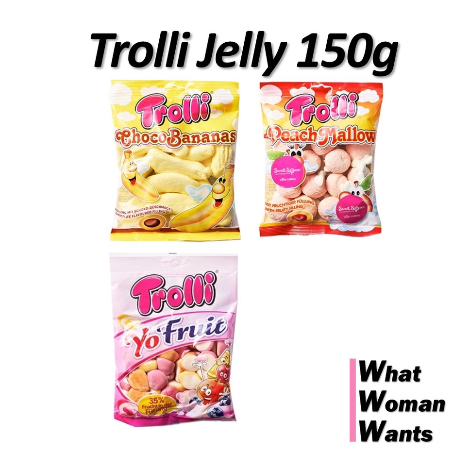Trolli Jelly Sweet Gummy 150g (with free-gift) 3 types - Peach Mallow ...