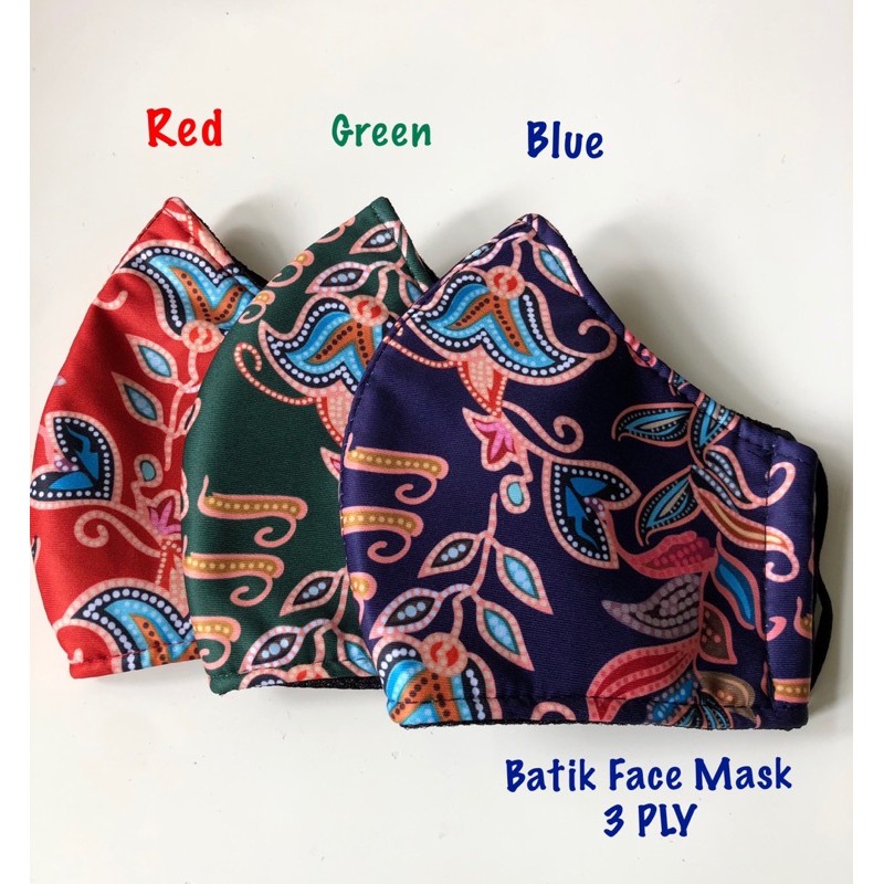 🔥Wholesale Price🔥Adults Reusable 3 Layers Batik Face Mask with SIA ...