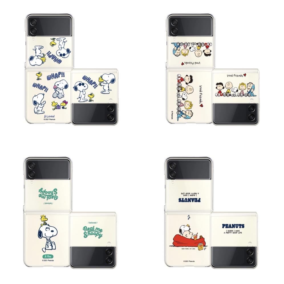 Peanuts Snoopy / Samsung Galaxy Z Flip 3 Flip 4 Clear character ...