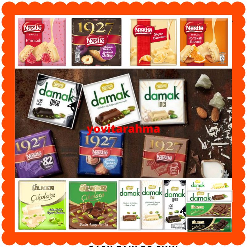 Chocolate Pistachio Turkey Turkey Damak Albeni Draje Nestle Ulker Lker
