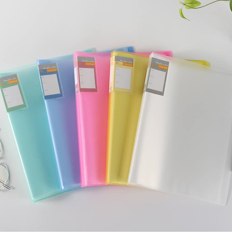 SG Stock A4 Size Display Pocket Folder Transparent Folder 60 Pockets