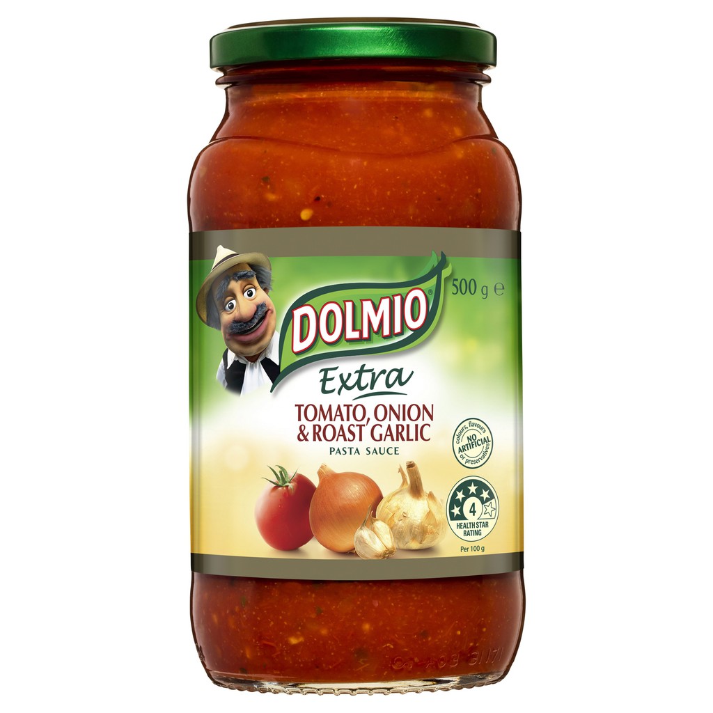 Dolmio Extra Tomato, Onion & Roast Garlic Pasta Sauce 500g | Shopee ...