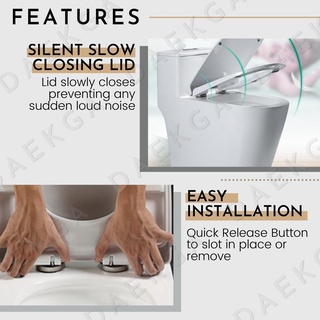 🇸🇬 Quick Release Toilet Seat Cover / Anti-Slam Closing Toilet Bowl Seat ...