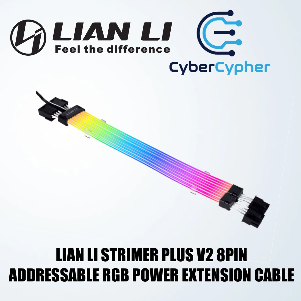 Lian Li Strimer Plus V2 8pin Addressable RGB Power Extension Cable ...
