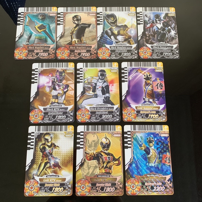 Power rangers collectible cards black and gold ranger | Shopee Singapore
