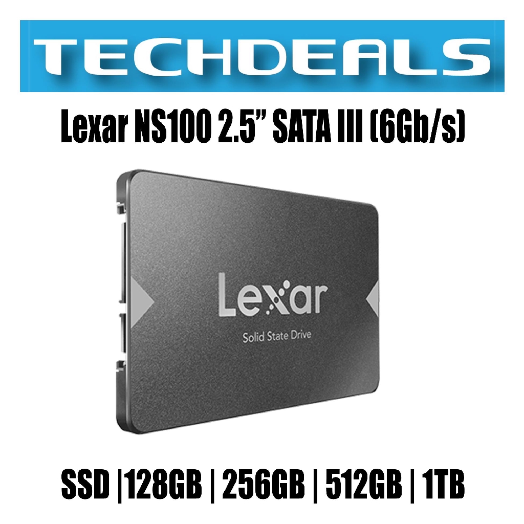Lexar NS100 2.5inch SATA 6Gb/s SSD | 128GB | 256GB | 512GB | 1TB ...
