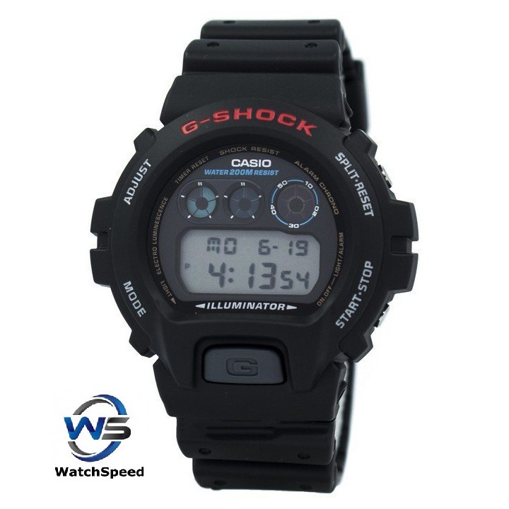 Casio G-Shock DW-6900-1V Black Classic Digital Sports 200M Men's Watch ...