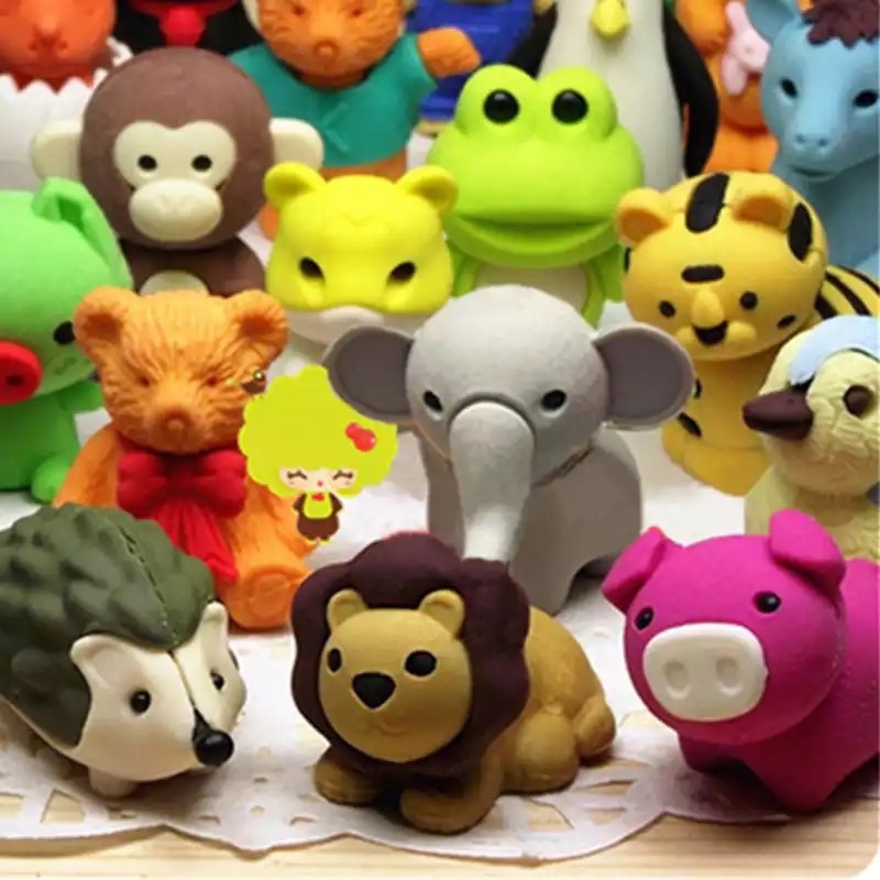 [SG Local] Cartoon Animal Eraser Novelty Cute Rubber for Kids Panda ...