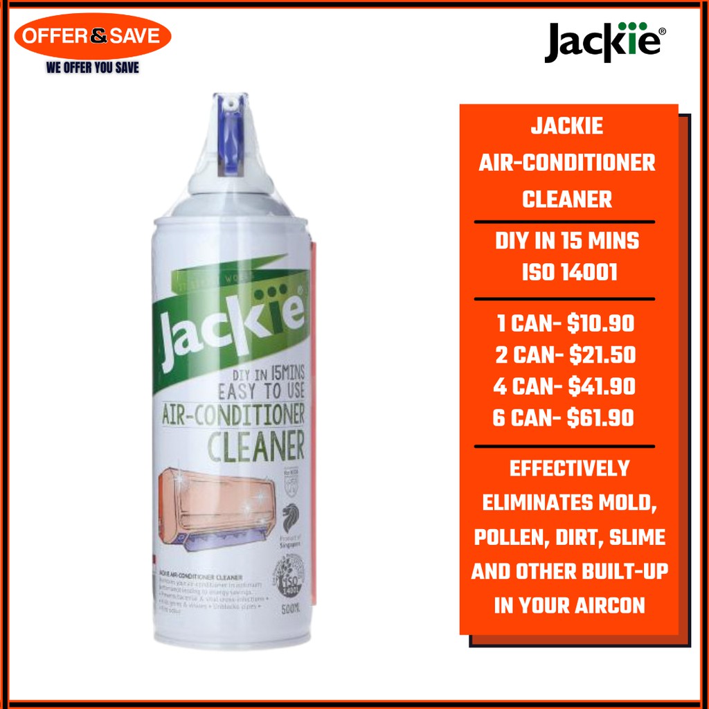 JACKIE Aircon Cleaner Air-conditioner Cleaner 500ML | Shopee Singapore