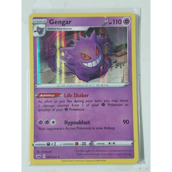 Pokemon gengar holo rare sword and shield card | Shopee Singapore