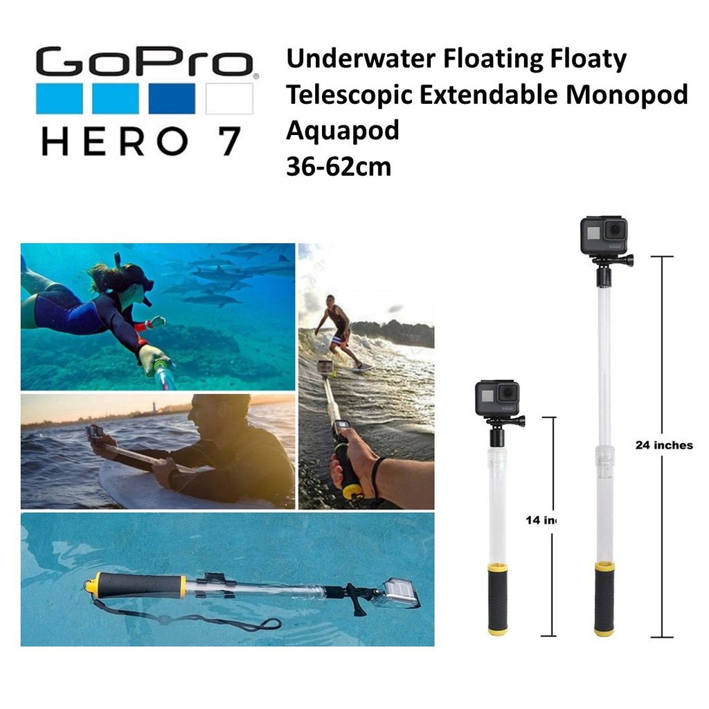 Gopro Underwater Floating Floaty Telescopic Extendable Monopod 36-62cm ...