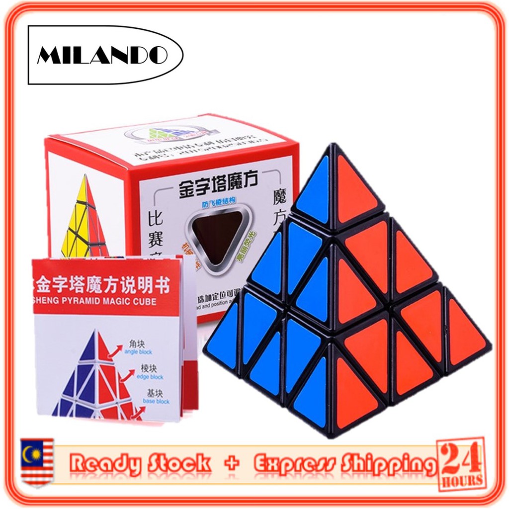 MILANDO Magic Cube Triangle Pyramid Pyraminx CubeToy 3x3x3 | Shopee ...