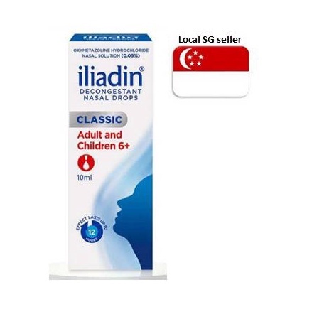 Iliadin Classic- Nasal Decongestant, Oxymetazoline Nasal drops 10ml ...