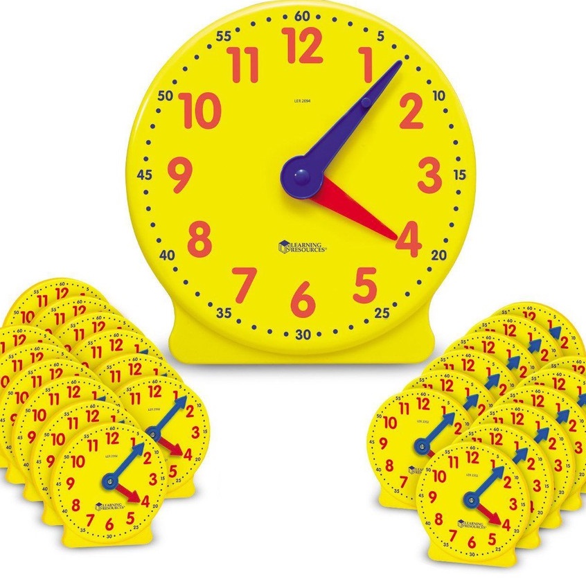 Learning Resources LER2102 Big Time Classroom Geared Clock Kit- Maths ...