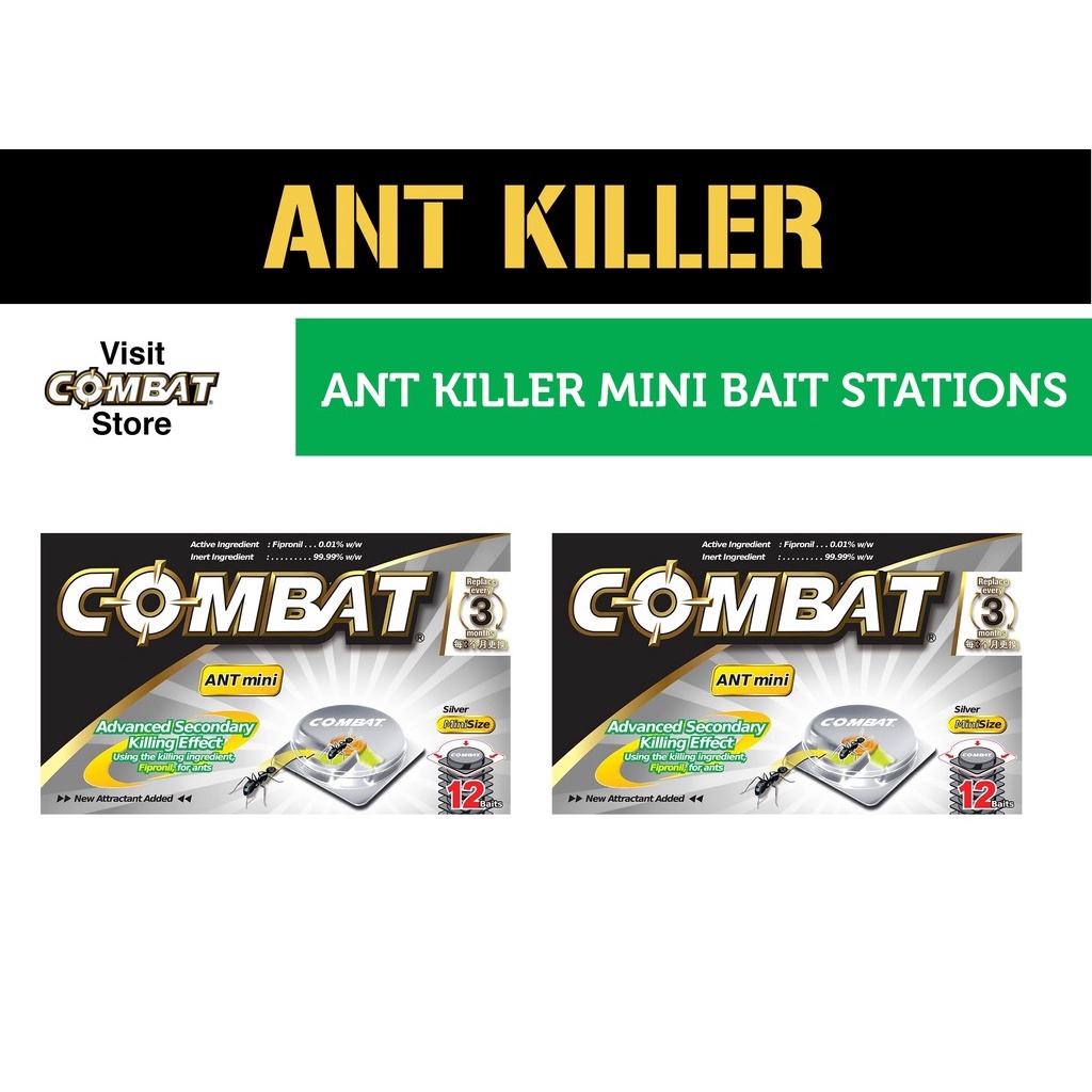 Combat Paste Bait Insecticide Ant Killer (Mini) 12 per pack ( Bundle of ...