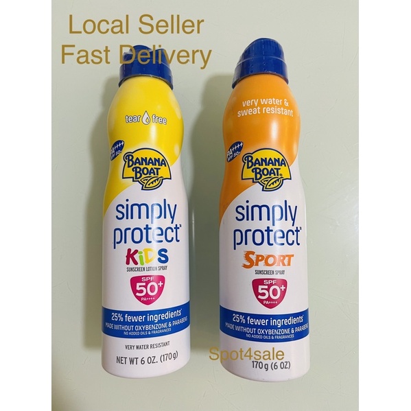 Banana Boat Simply Protect Kids Sport ultra protect Spray SPF50 PA ...